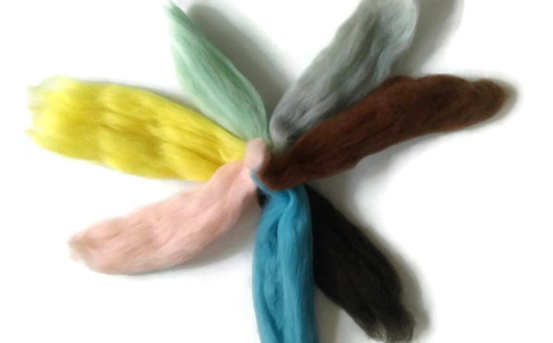 Wool Samples Wool Roving Packs Needle Felting Wool Wet | Etsy