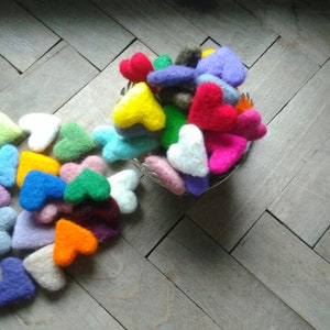 Jumbo Wool Felt Hearts Mix and Match, Wool Felted Hearts 3cm 5cm 7cm ...