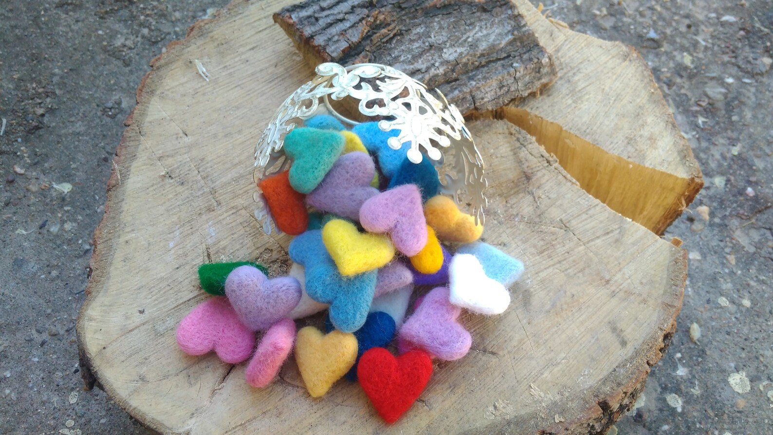 Jumbo Wool Felt Hearts Mix and Match Wool Felted Hearts 3cm - Etsy