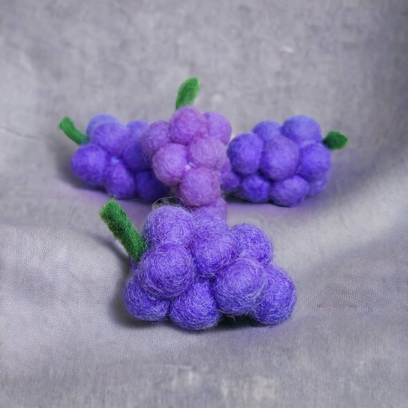 Felt Grapes - Purple Grapes - Felted Grapes - Concord Grapes - Etsy