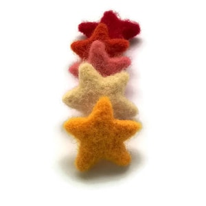 Wool Felt Stars, Large and Small Celestial Felt Stars, Set of 5 or 10 ...