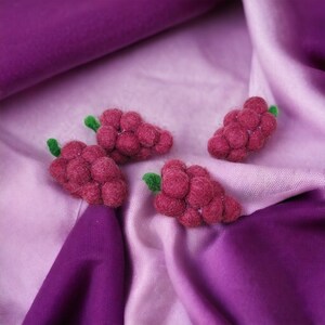 Felt Grapes - Pink Grapes - Felted Grapes - Red Grapes - Felt Cardinal ...