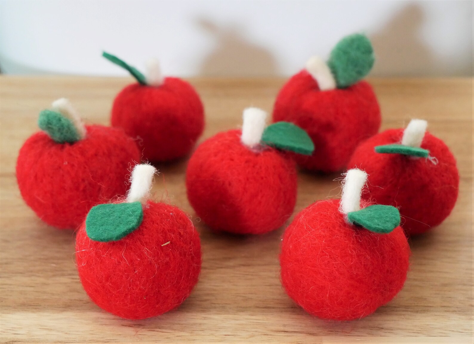 Felt Apple 100% Wool Felt Red Wool Felted Apples for | Etsy