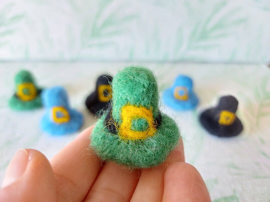 Miniature Wool Felt Leprechaun Hat – St. Patrick's Day Gnome Supplies ...