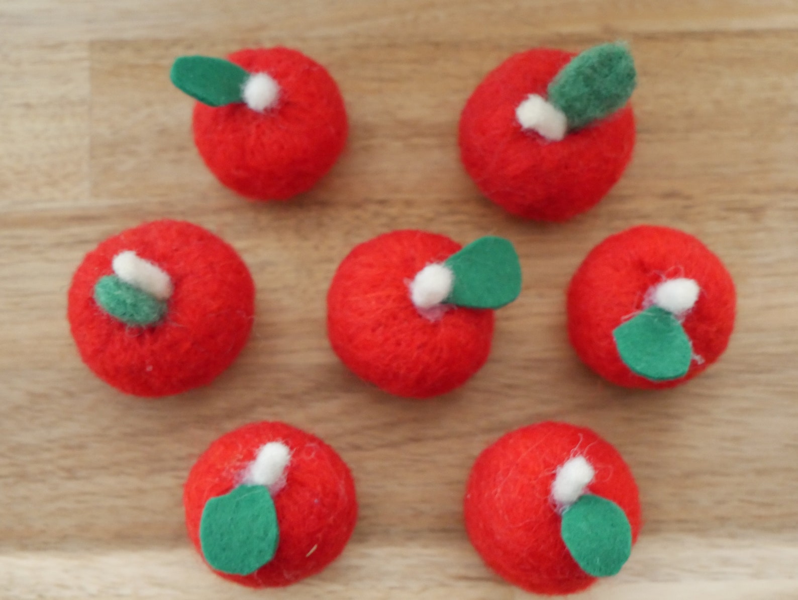 Felt Apple 100% Wool Felt Red Wool Felted Apples for | Etsy