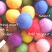 Wool Felt Balls, Mix and Match Wool Felt Balls, Multicolored Felted ...