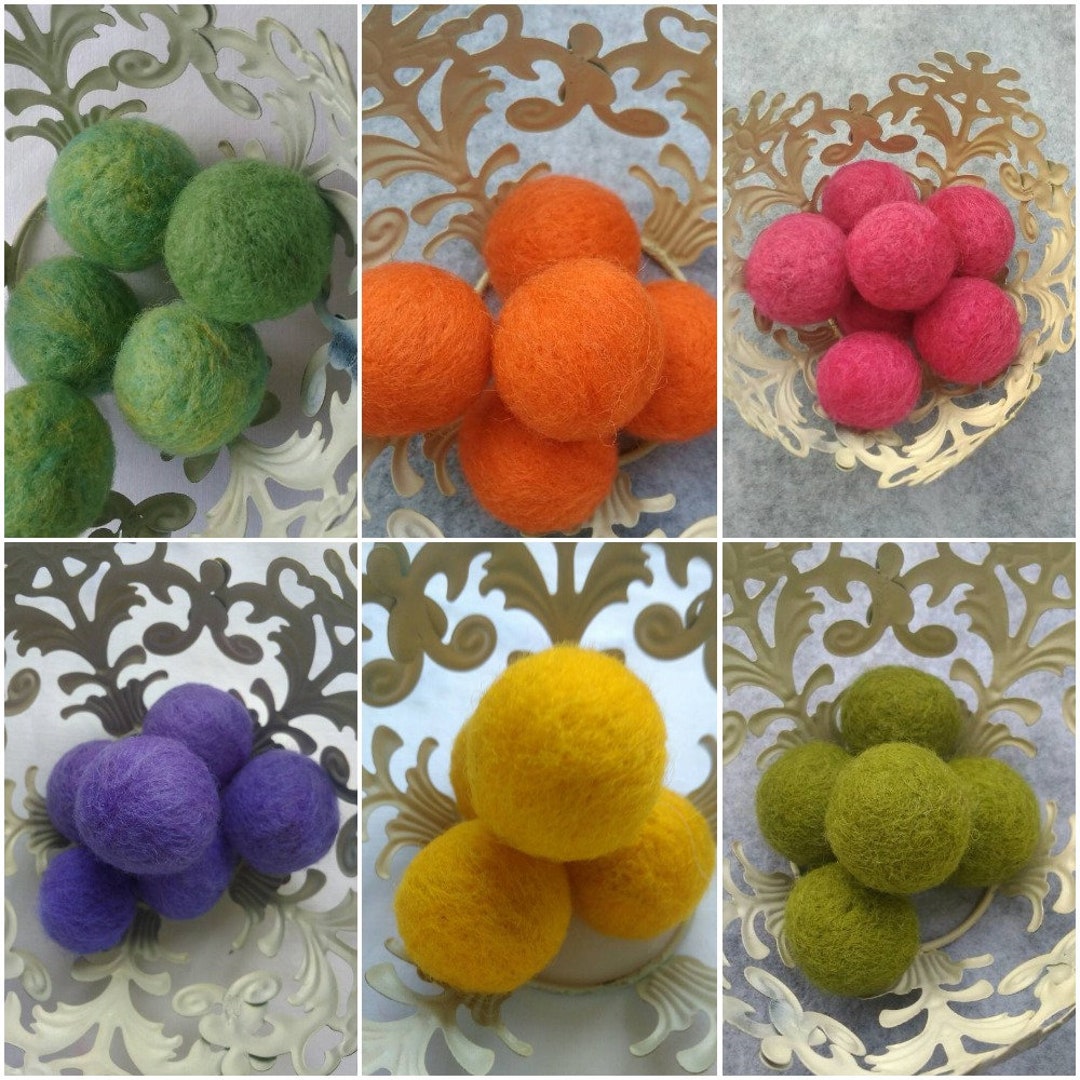 Wool Felt Balls Pick Your Size, Mix and Match Color, Wool Felt Beads ...