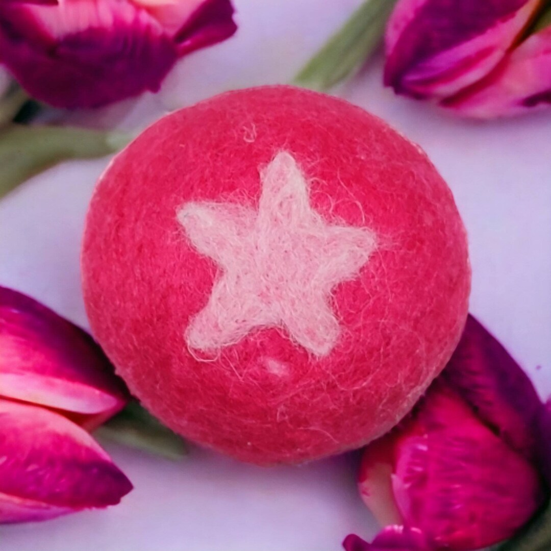 Large Felt Balls XL / Wool Felted Balls With a Star / Cat Toy Balls ...