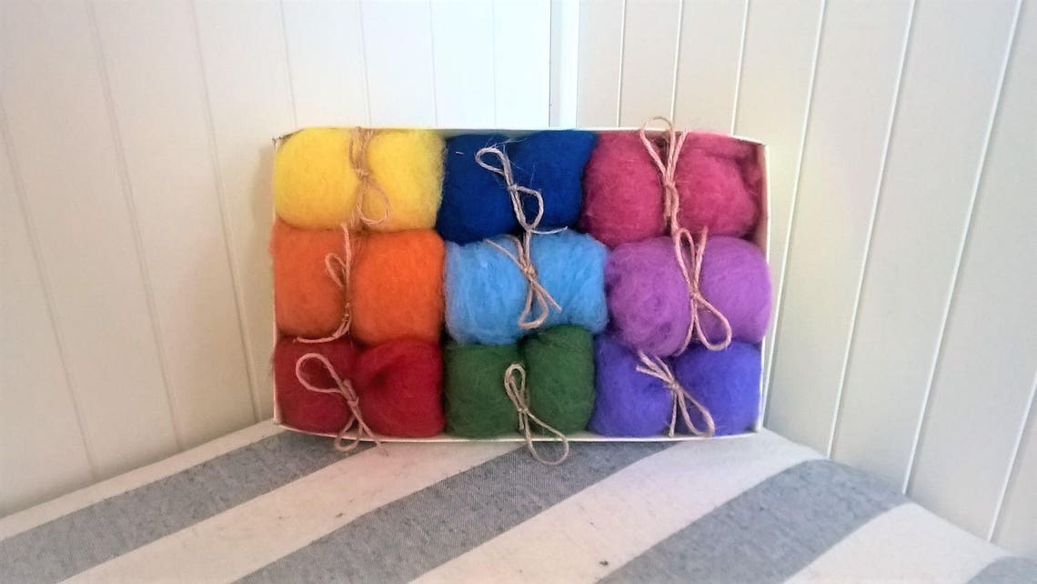 Wool Roving for Needle Wet Felting DIY Craft Kit Natural | Etsy