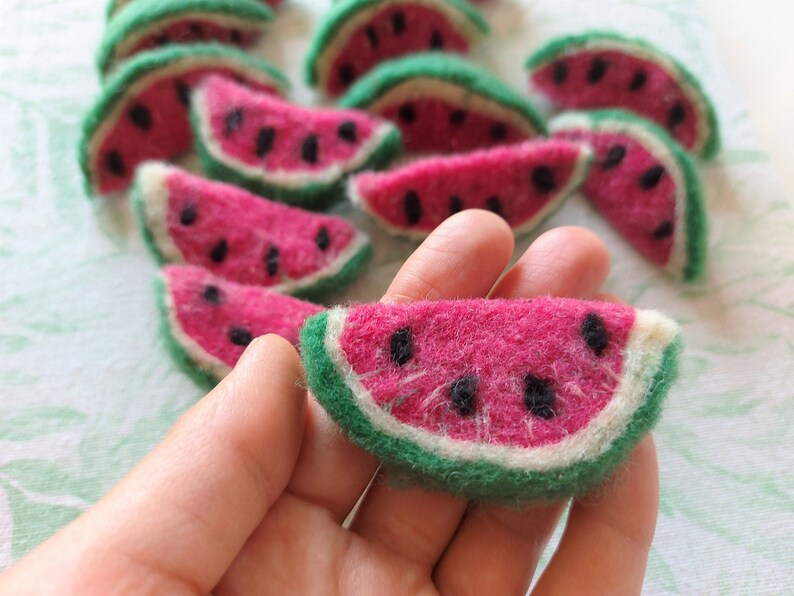 Felt Watermelon Slice / Felt Summer Fruits / Felt Watermelon - Etsy