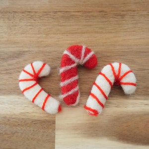 Felt Candy Cane 100% Wool Felt | Felt Candy Canes | Christmas Felt ...
