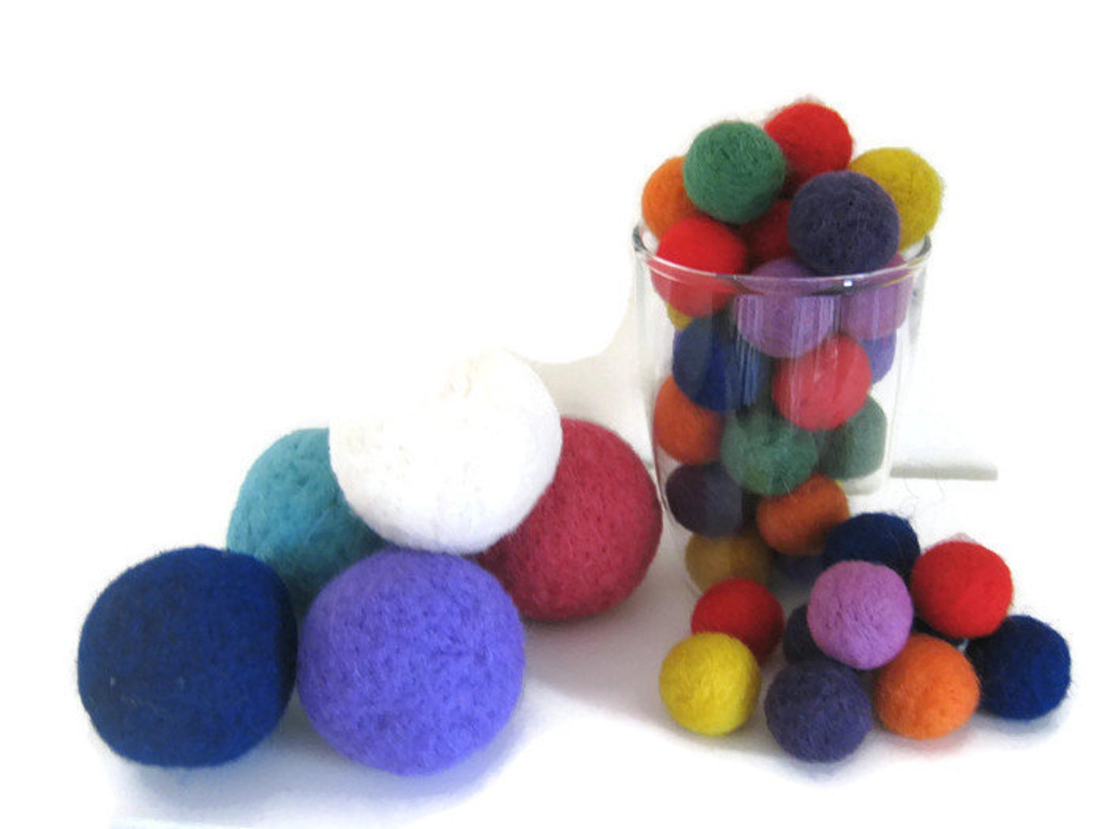 Jumbo Felt Balls - Large Felt Balls - Felt Balls in Bulk, Felt Beads ...