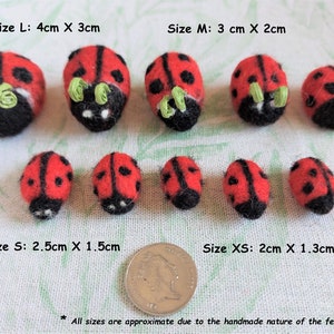 Felted Ladybug / Wool Felt Ladybug / Felted Insect / Needle Felt ...