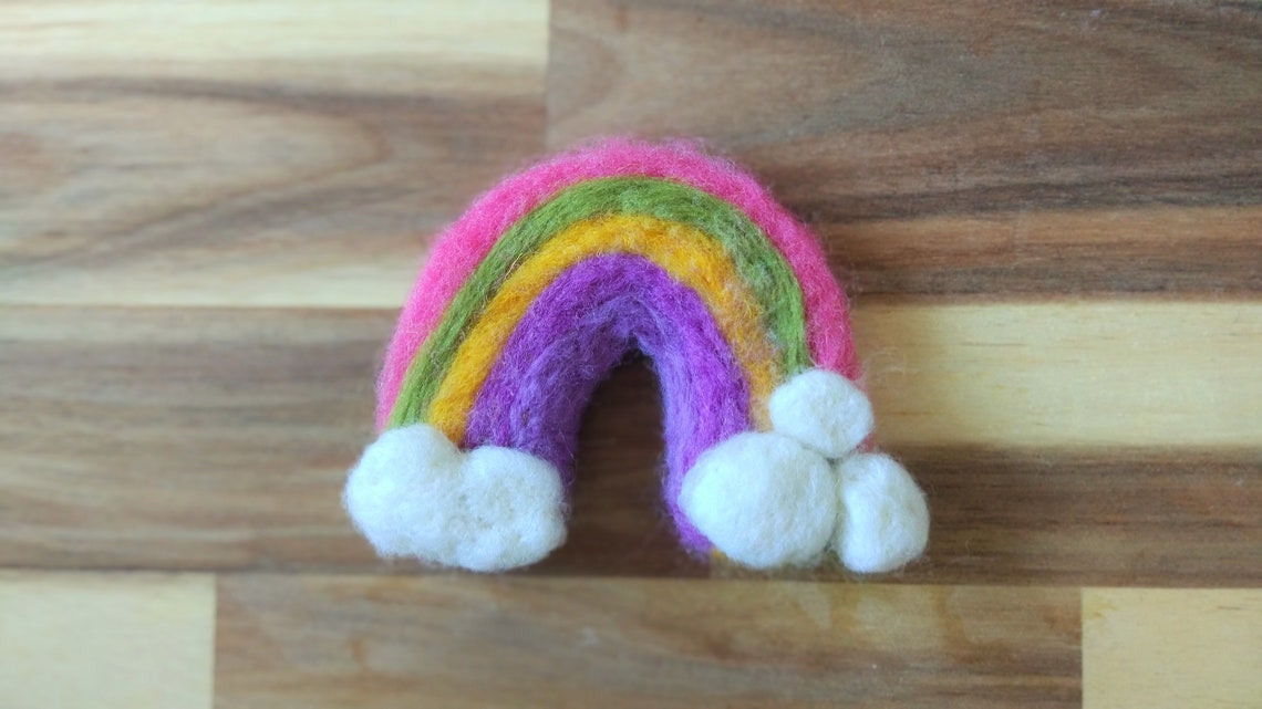 Wool Felt Rainbow, Handmade Nursery Decor, Baby Garland - Etsy