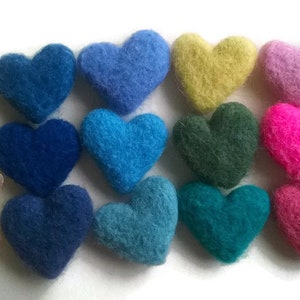 Jumbo Wool Felt Hearts Mix and Match, Wool Felted Hearts 3cm 5cm 7cm ...