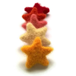Wool Felt Stars, Large and Small Celestial Felt Stars, Set of 5 or 10 ...
