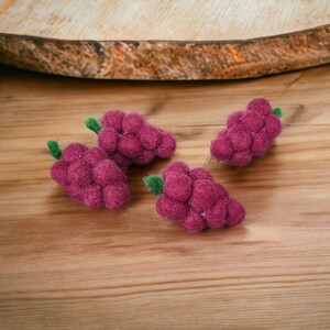Felt Grapes - Pink Grapes - Felted Grapes - Red Grapes - Felt Cardinal ...