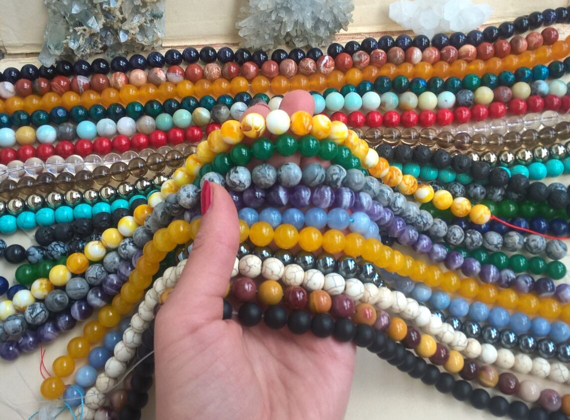 8mm Beads or 10mm Beads Gemstone Beads Natural Stones Beads in - Etsy