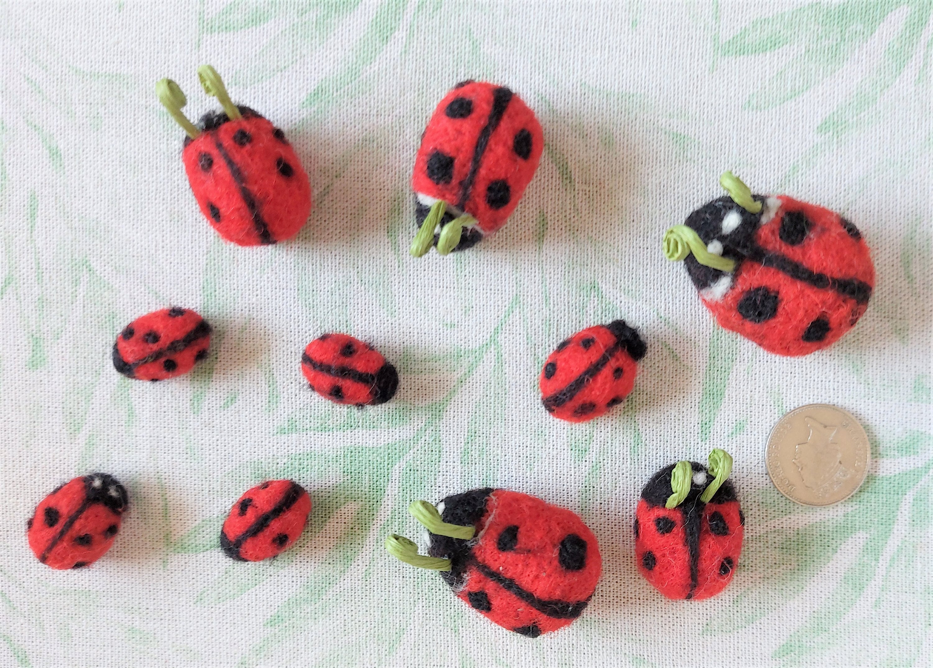 Felted Ladybug / Wool Felt Ladybug / Felted Insect / Needle - Etsy UK