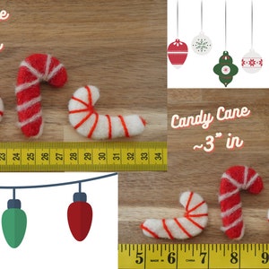 Felt Candy Cane 100% Wool Felt | Felt Candy Canes | Christmas Felt ...