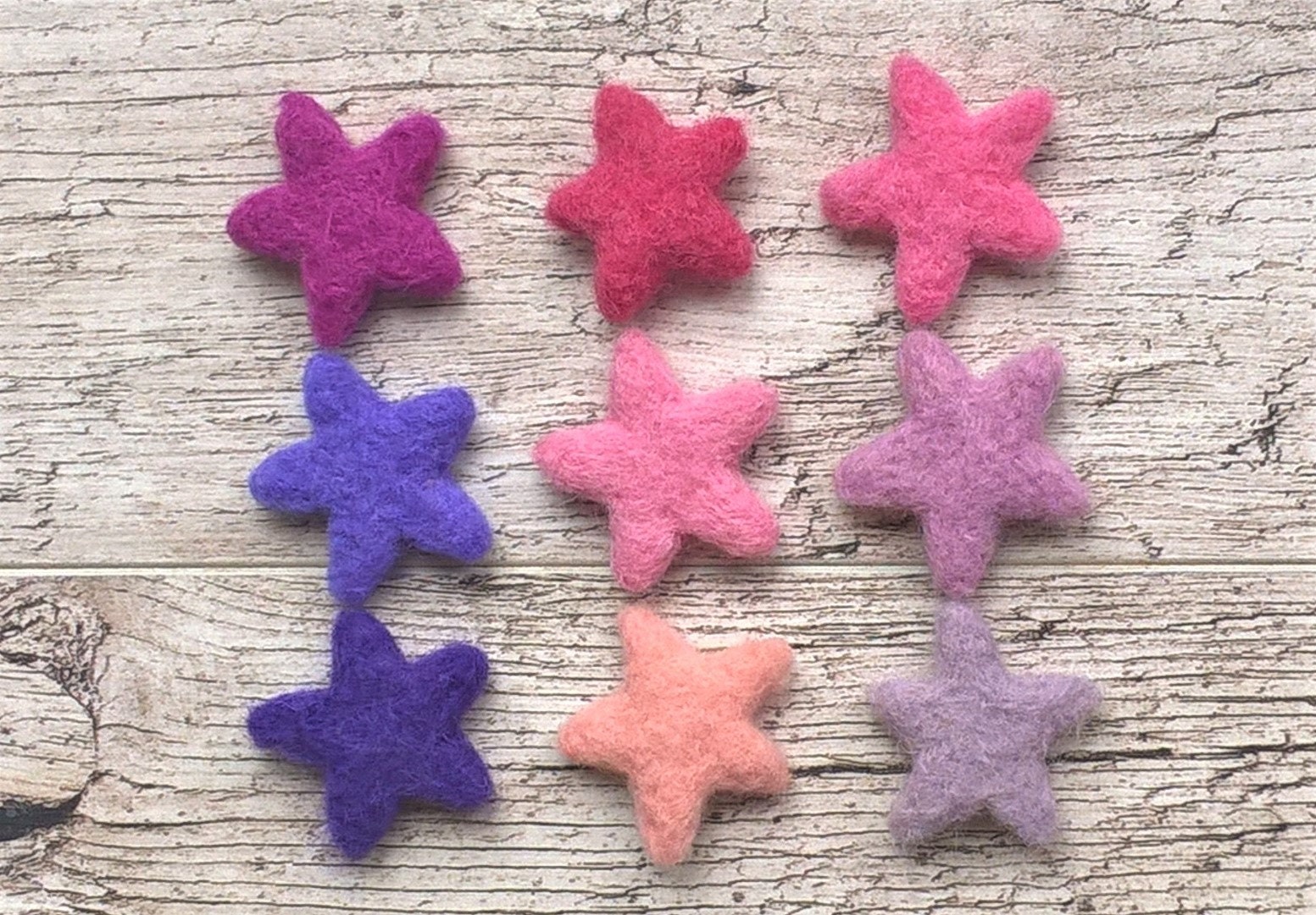 Felt Star Pom Pom Wool Felt Stars Felted Stars Pink Star - Etsy