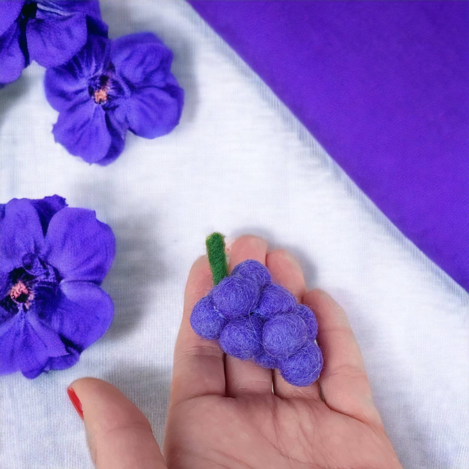 Handmade Wool Felt Grapes – Pretend Play Food, Montessori Toy - Etsy