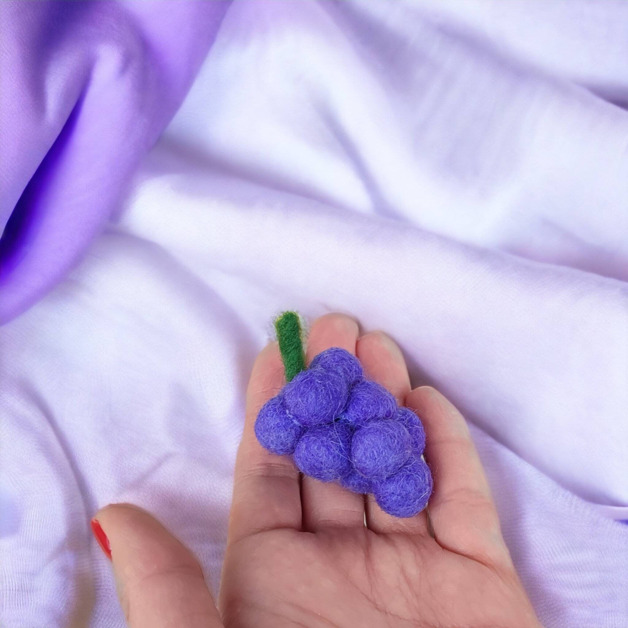 Felt Grapes - Purple Grapes - Felted Grapes - Concord Grapes - Etsy