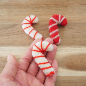 Felt Candy Cane 100% Wool Felt | Felt Candy Canes | Christmas Felt ...