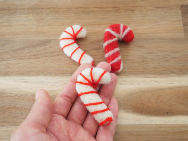 Felt Candy Cane 100% Wool Felt | Felt Candy Canes | Christmas Felt ...