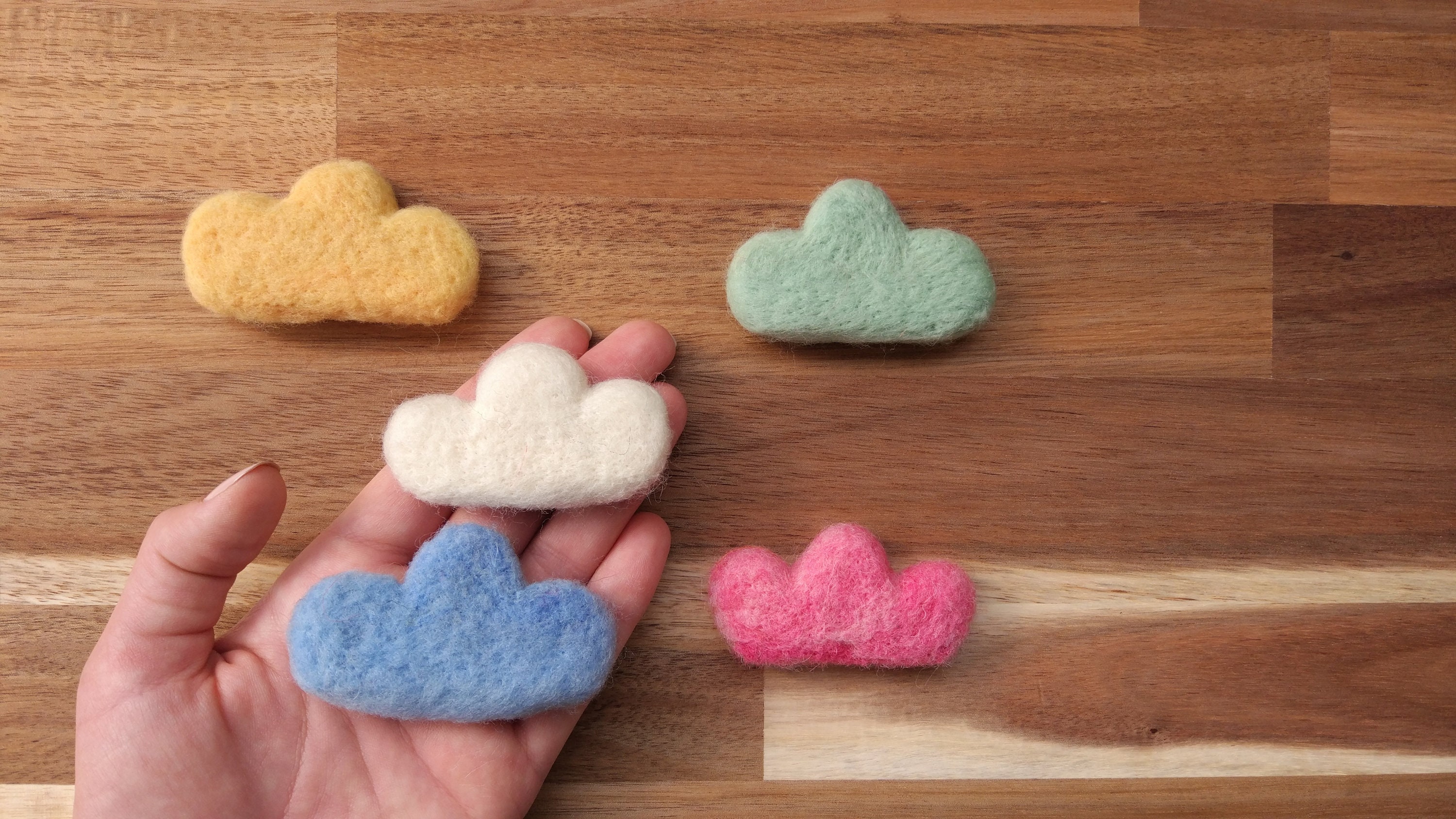 Handmade Wool Felt Clouds, Nursery Garland Decor, Waldorf Toy - Etsy UK