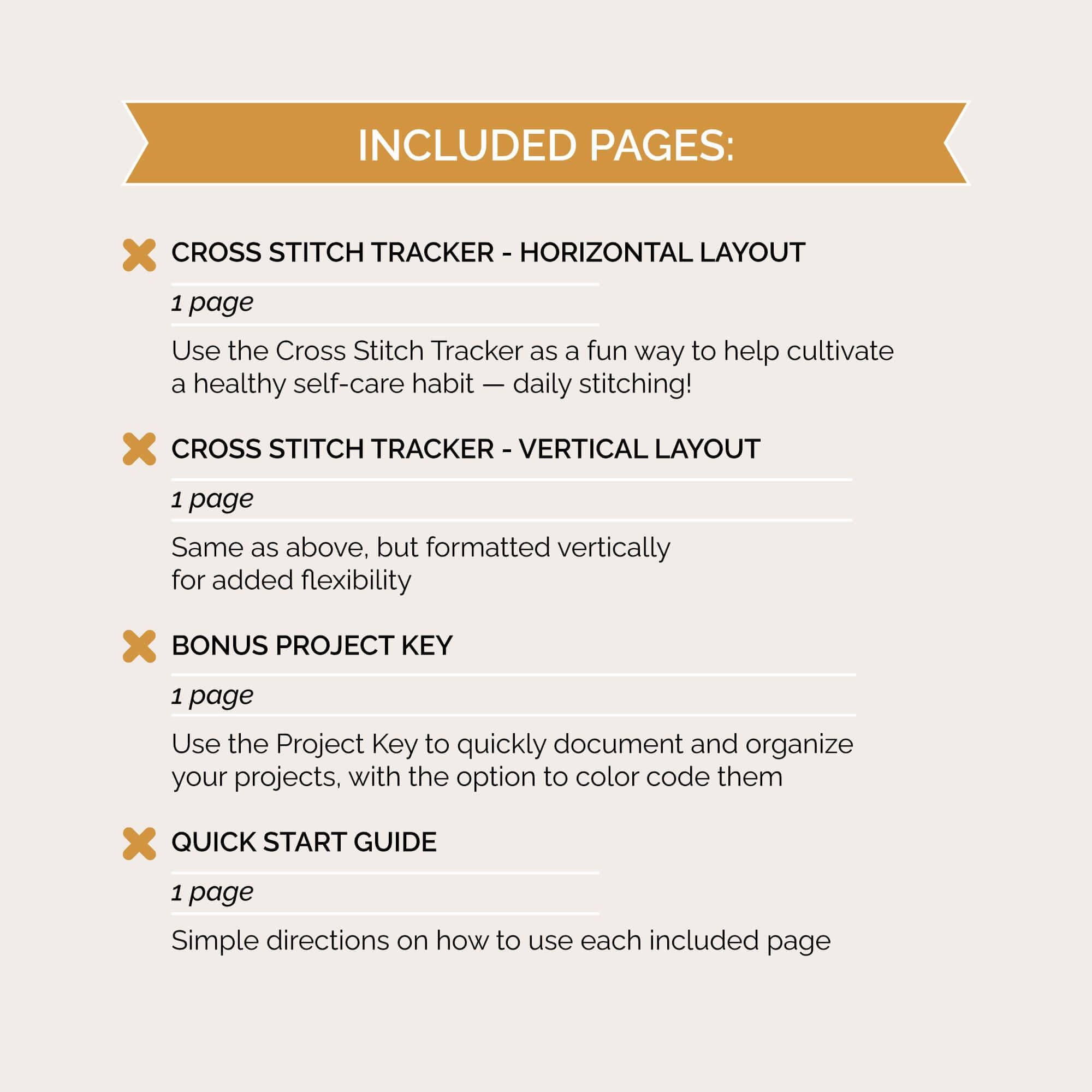 2025 Cross Stitch Tracker | Year in Stitches | Daily Stitching Habit ...