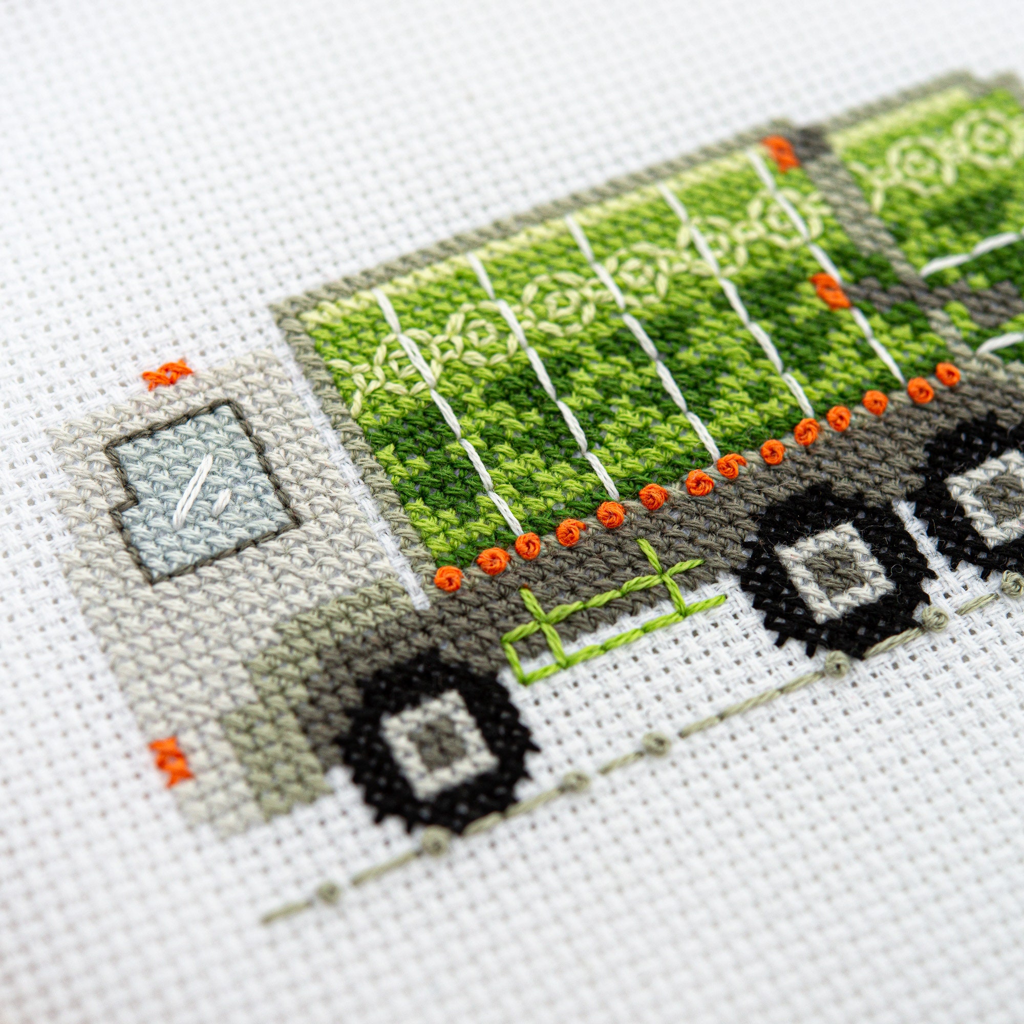 Garbage Trucks Roll Modern Cross Stitch Pattern Instant Download PDF ...