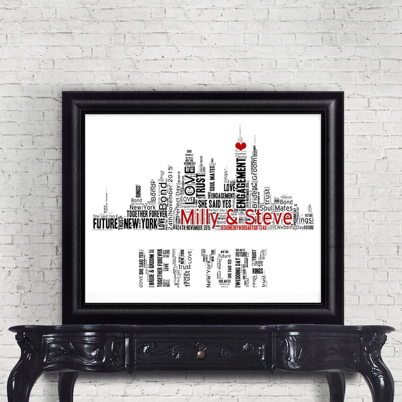 Personalised Word Art - New York City Skyline Design - Digital File ...