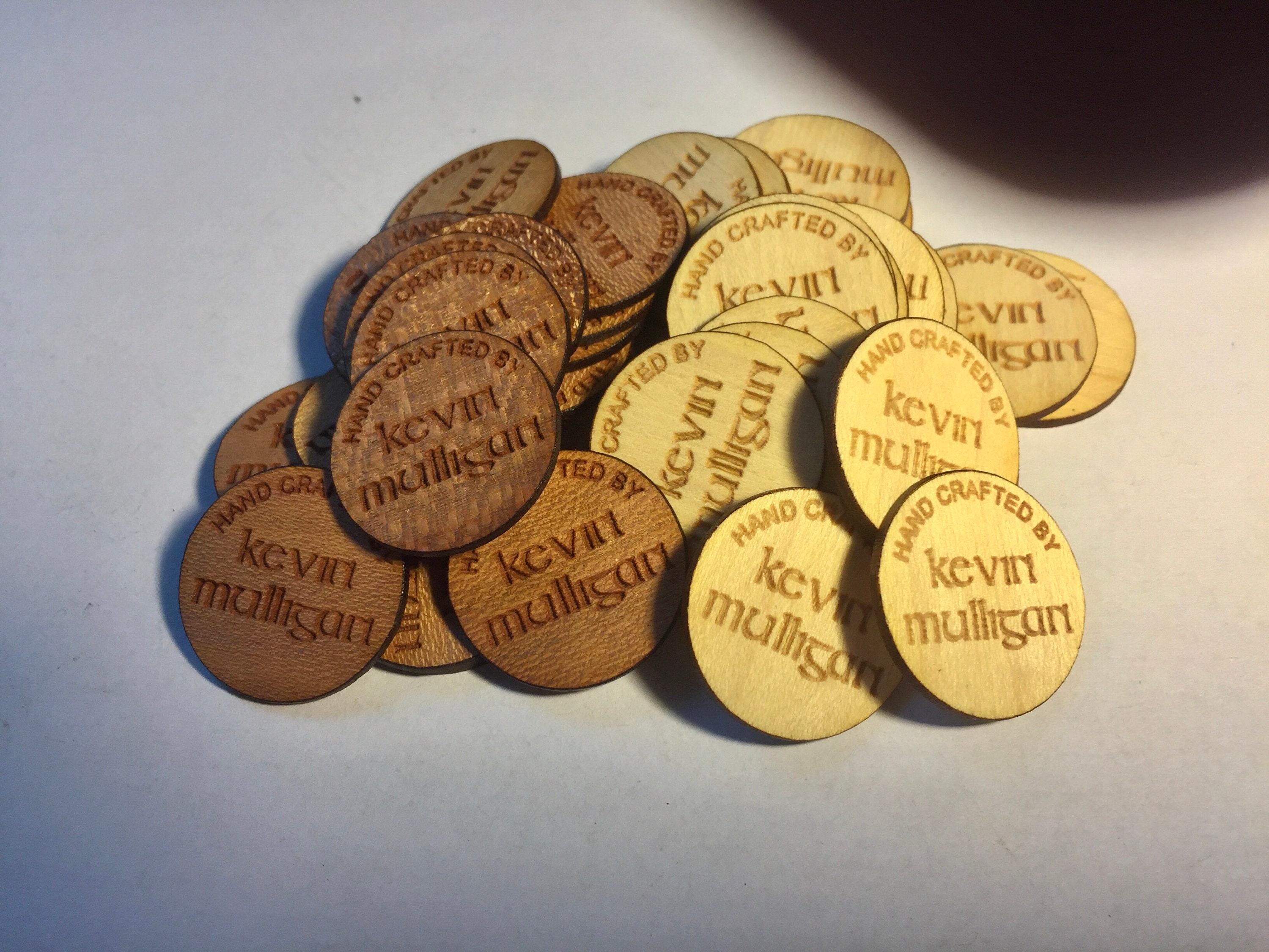 25, 1" Wooden Signature Medallions, Woodturners, Woodworkers, 25 ...