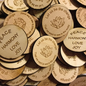 20 Personalized Inspirational Tokens, 20 Tokens - Etsy
