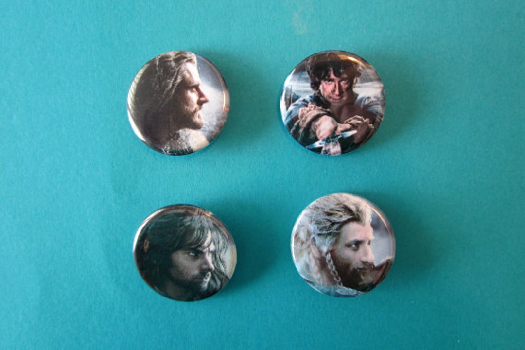 The Hobbit - Thorin Bilbo Fili Kili Botfa Pinback Buttons - Etsy