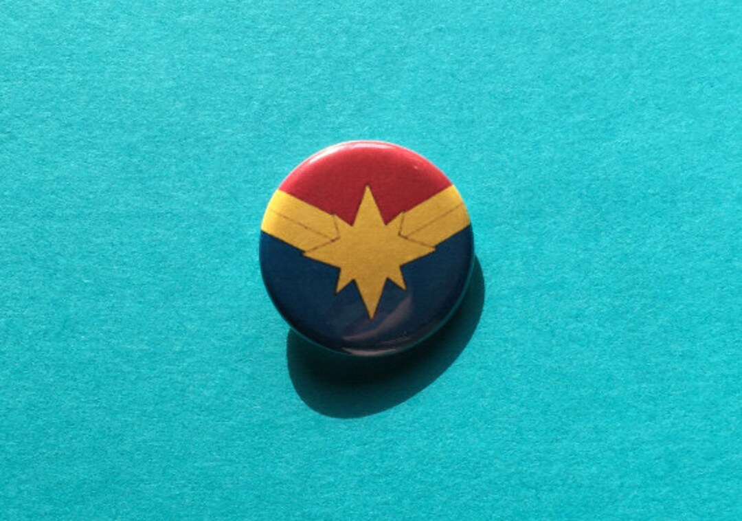 Carol Danvers / Captain Marvel Insignia Pinback Button - Etsy
