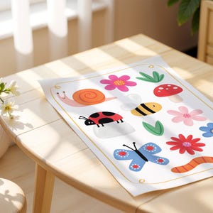 Bug and Garden Wall Art for Kids, Giclée Print With Snail, Bee ...