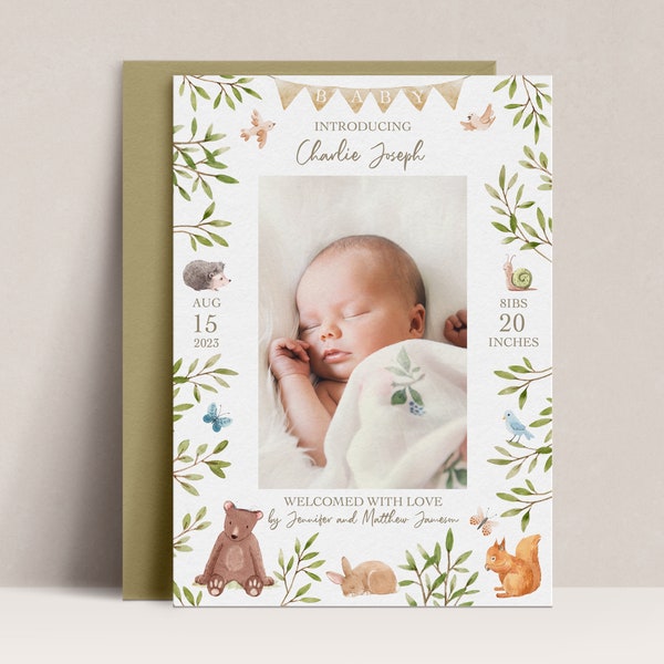 Birth Announcement - Etsy