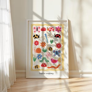 Little Critters Nursery Art Print, Wall Art for Kids Room, Cute Insect ...