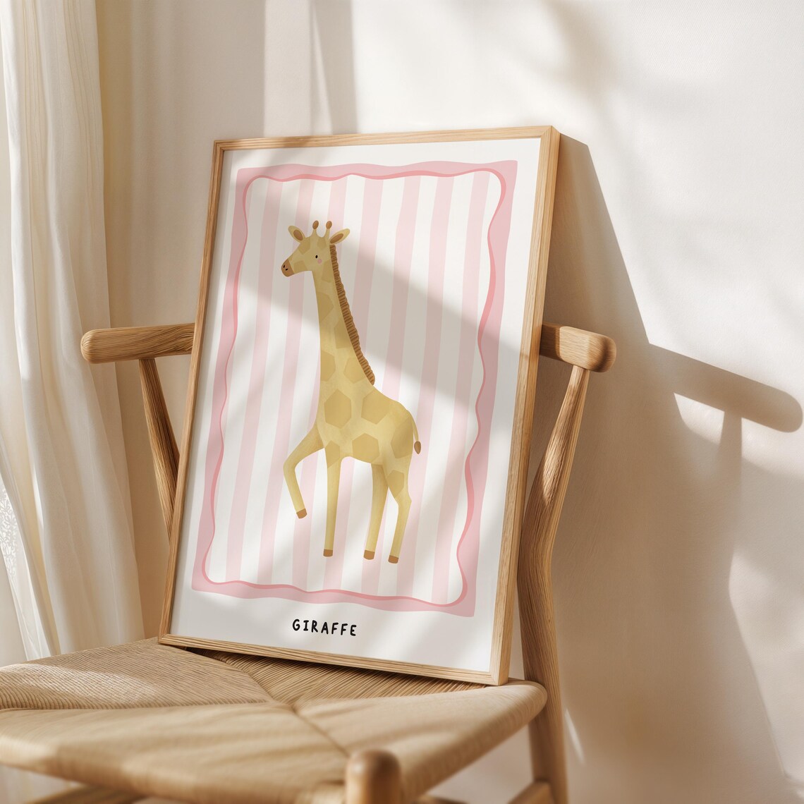 Giraffe Wall Art, Nursery Giraffe Print, Safari Animal Decor, Jungle ...