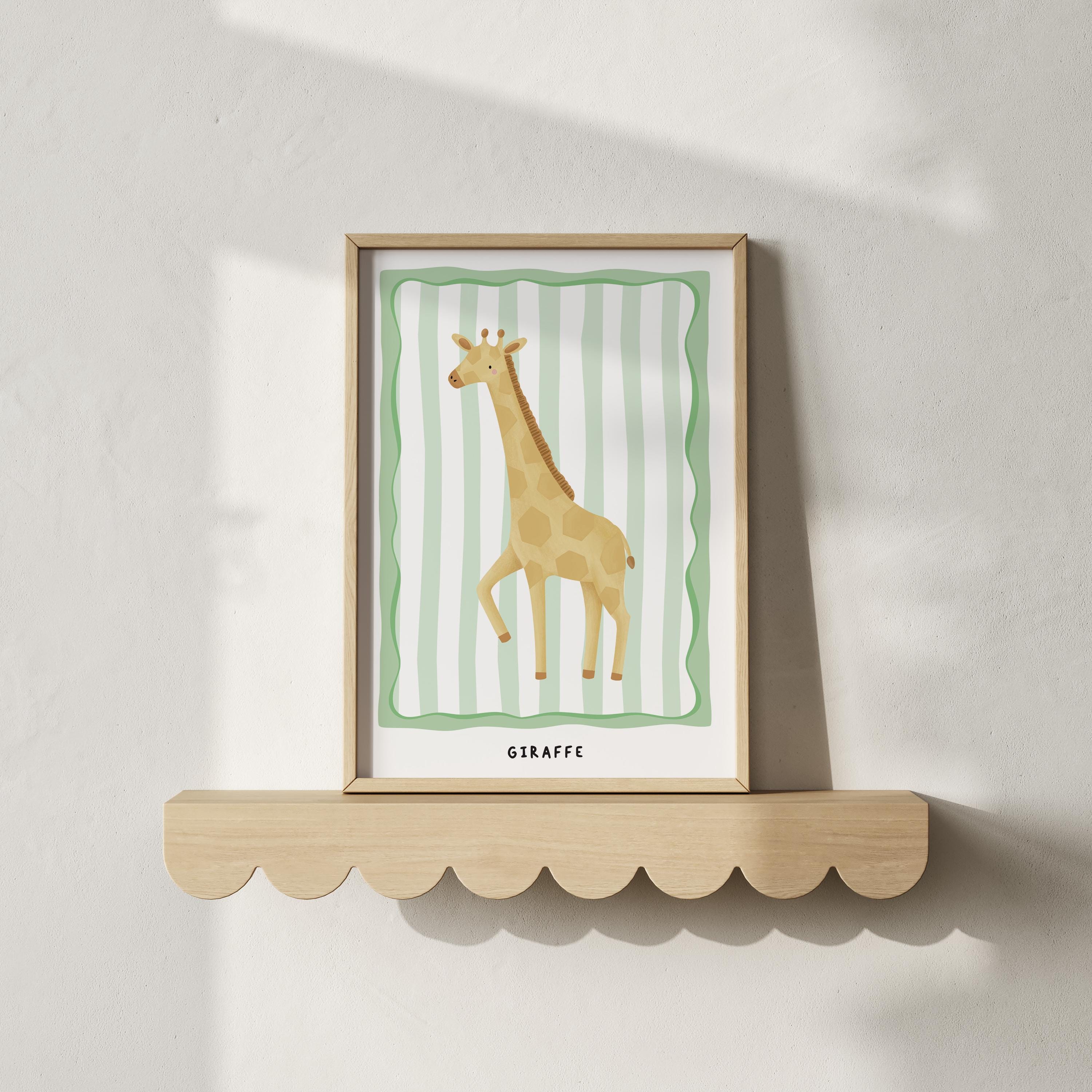 Giraffe Wall Art, Nursery Giraffe Print, Safari Animal Decor, Jungle ...