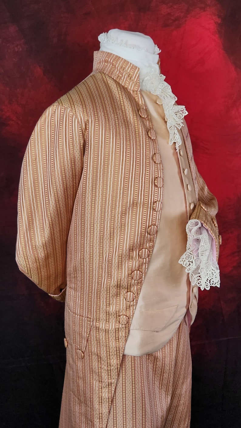 Rococo Costume, 18th Century Frock Coat Vest Breeches Shirt, Men's ...