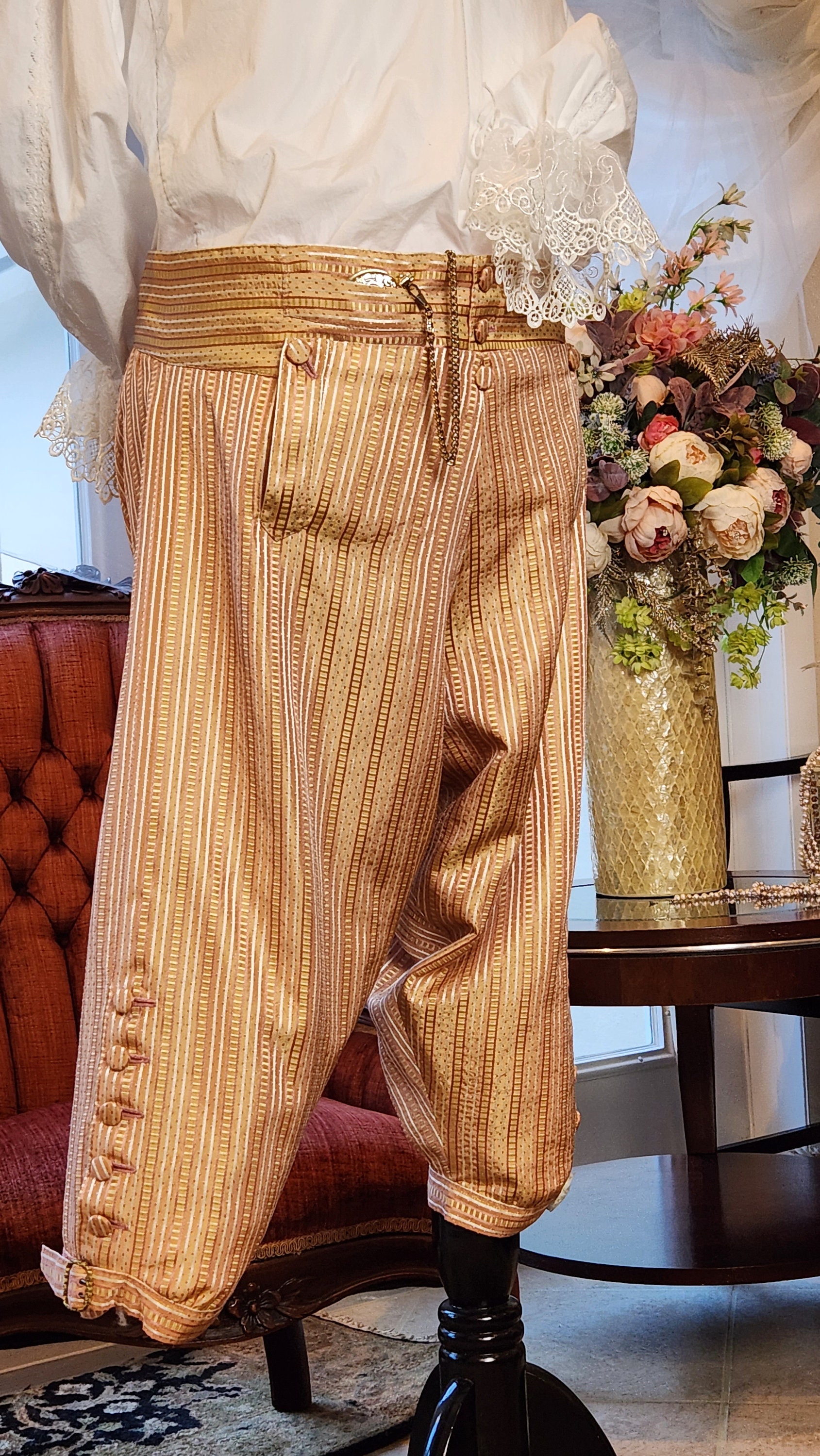 18th Century Front Fall Breeches, Men's Costume, Rococo, Men's Breeches ...