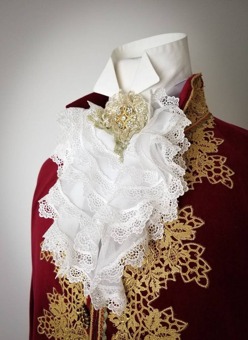 White Lace Jabot 18th Century Men's Fashion Men's | Etsy