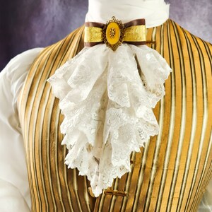 White Lace Jabot, 18th Century Men's Fashion, Men's White Shirt, Rococo ...