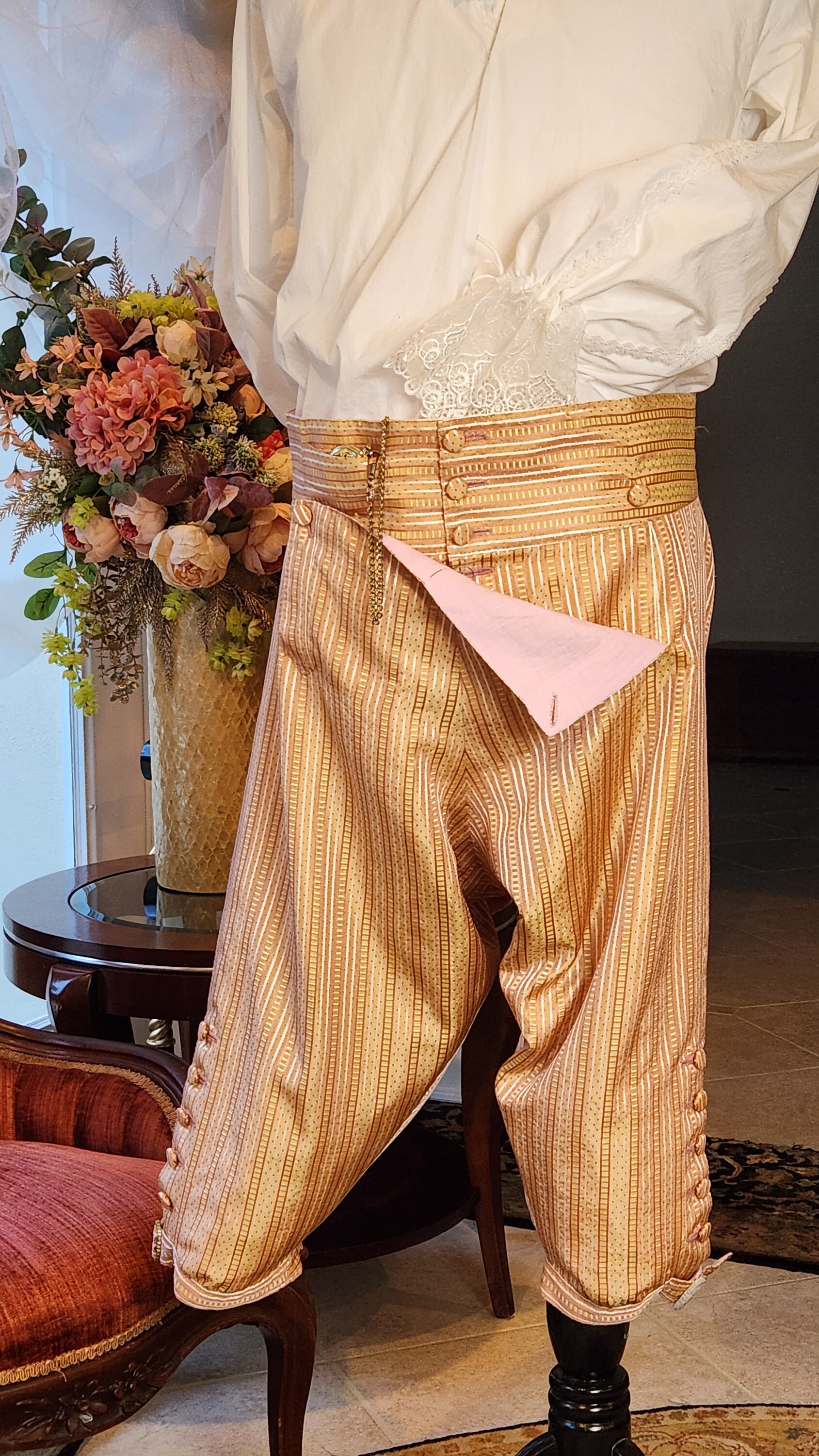 18th Century Front Fall Breeches, Men's Costume, Rococo, Men's Breeches ...