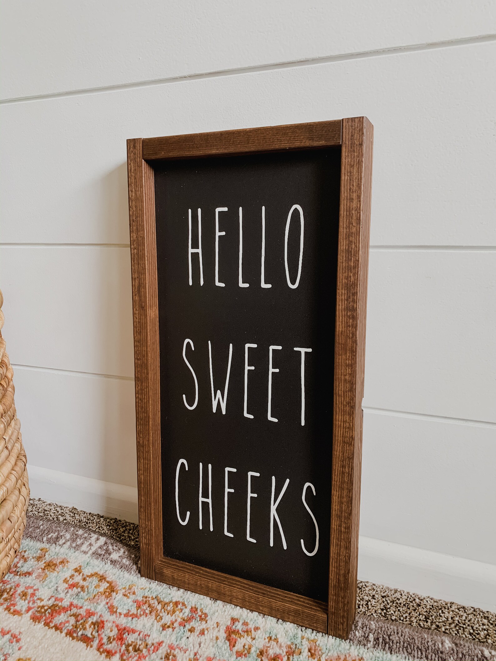 Hello Sweet Cheeks Sign - Love Sign - Bathroom Sign - Bedroom Sign ...