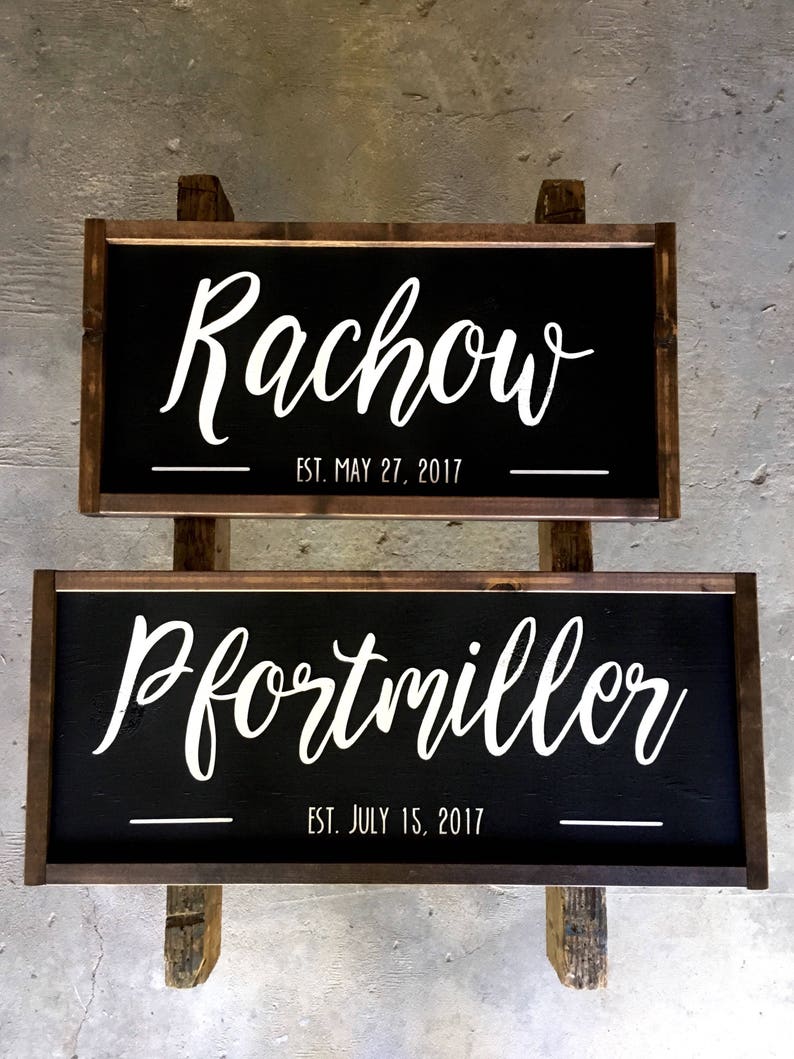 Custom Last Name Sign - Farmhouse Sign - Home Decor - Wood Sign ...