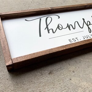 Custom Last Name Wood Sign – Personalized Wedding, Anniversary Gift - Etsy